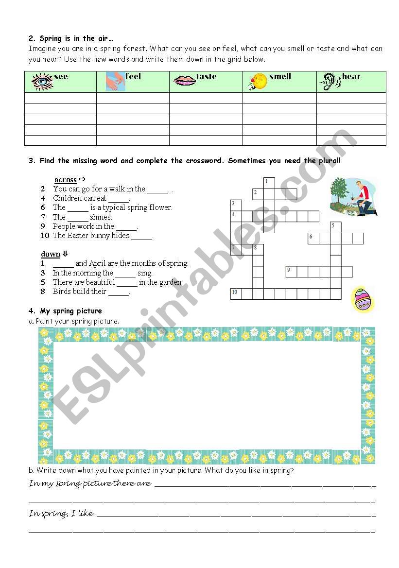 It´s spring! Page 2 - ESL worksheet by Lelaina13