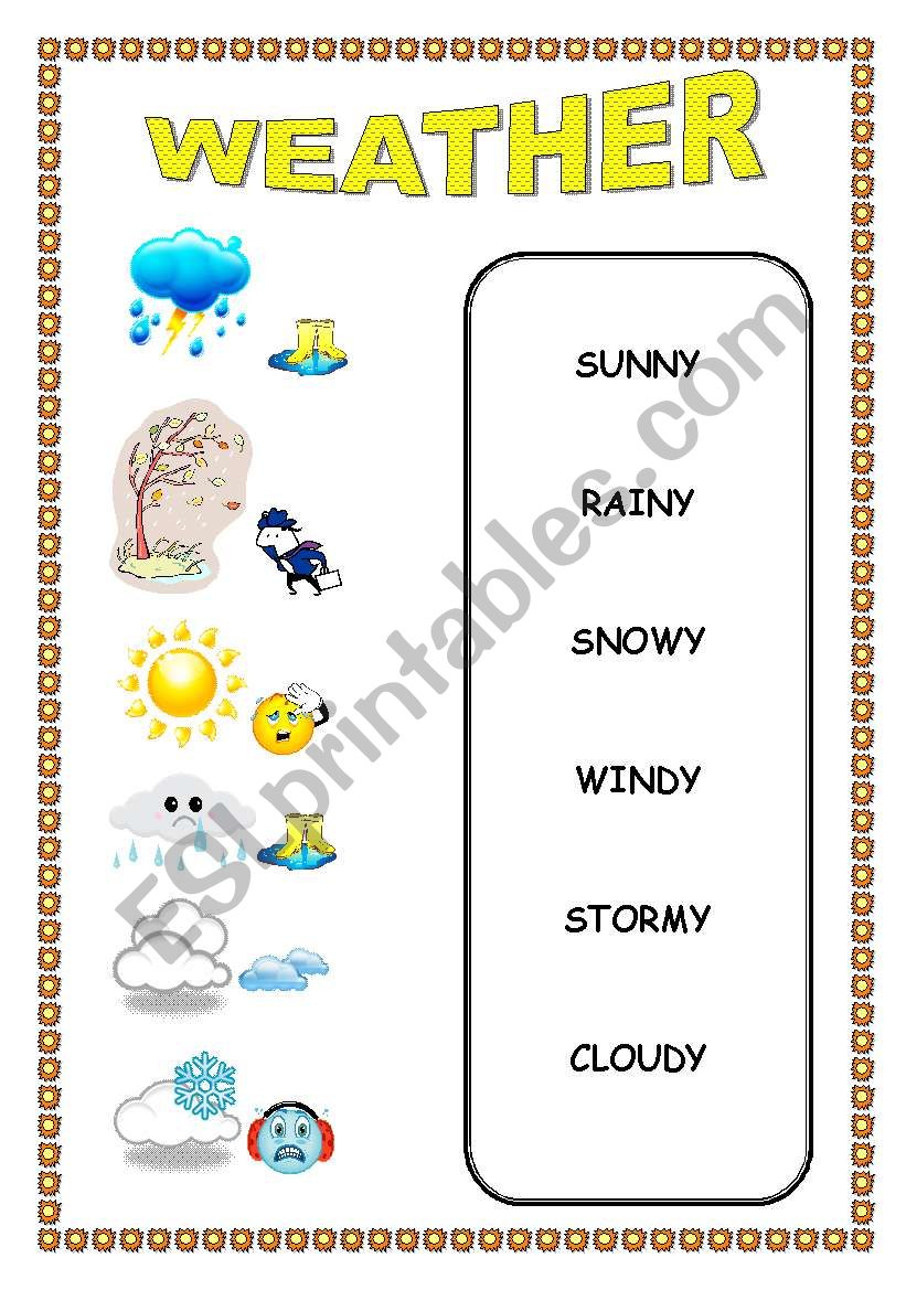 What´s the weather like? - ESL worksheet by trixie1973
