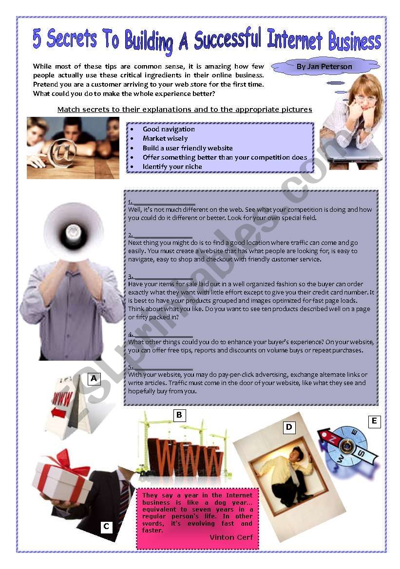 5 Secrets to Building a Successful Internet Business (2 pages with ... 5 Secrets to Building a Successful Internet Business (2 pages with ...