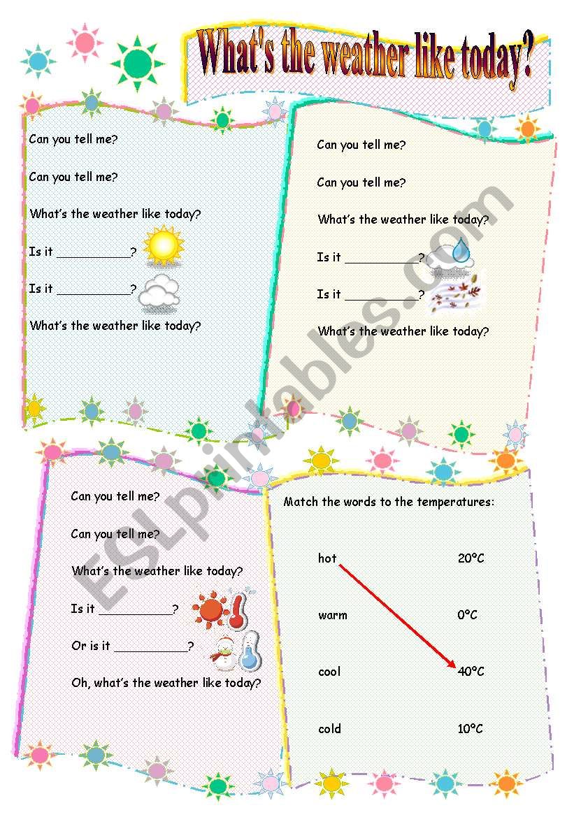 What´s the weather like today song (B/W version included) Children´s ...