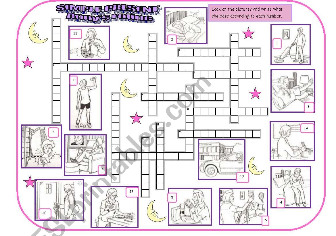 Anny´s routines - ESL worksheet by Chino182