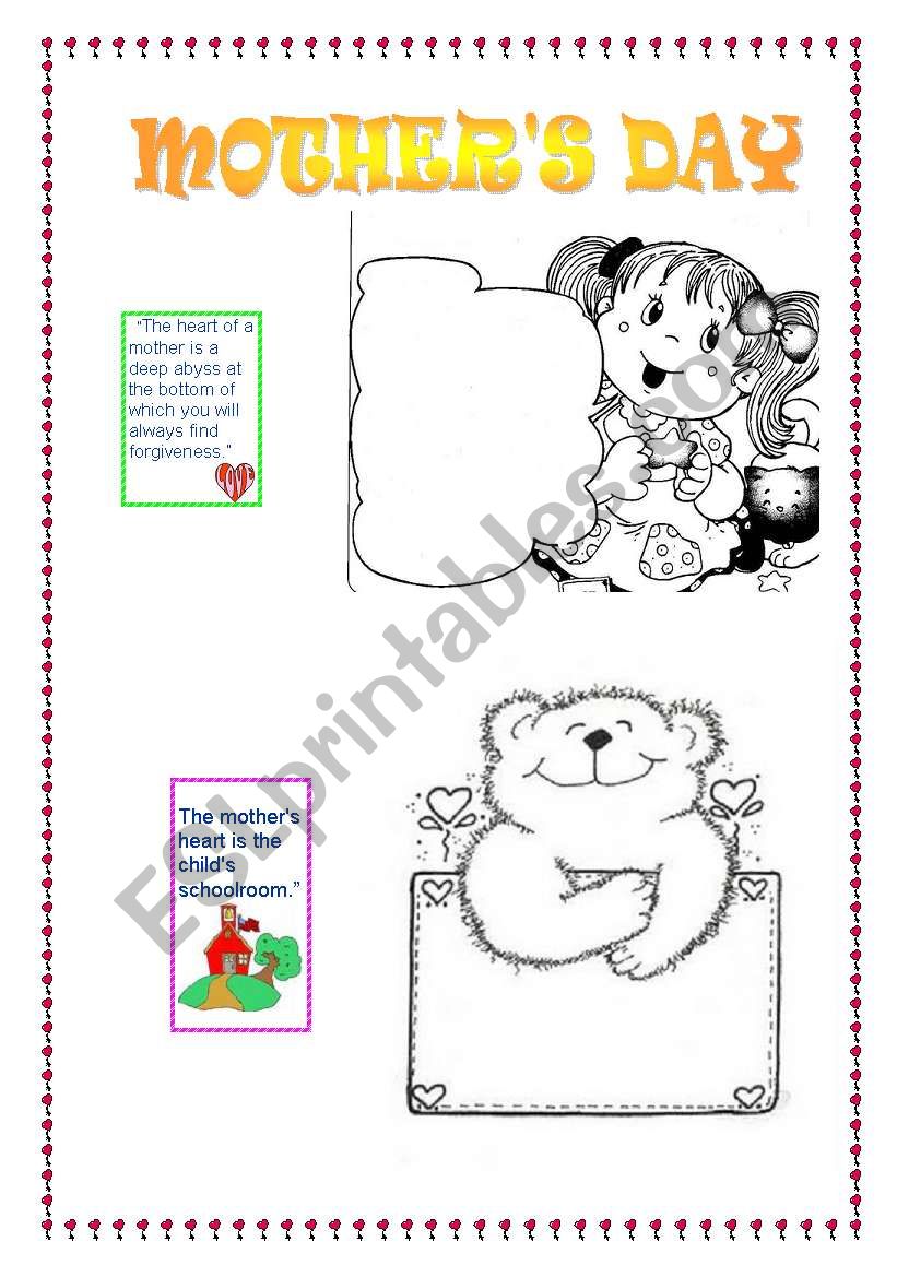 MOTHER´S DAY THREE PAGES - ESL worksheet by ALEMI