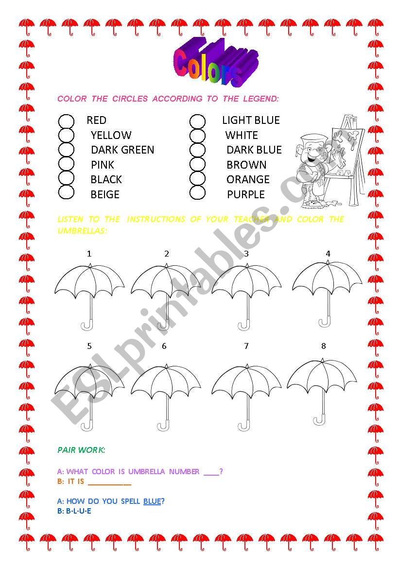Let´s color? - ESL worksheet by Patty Manning