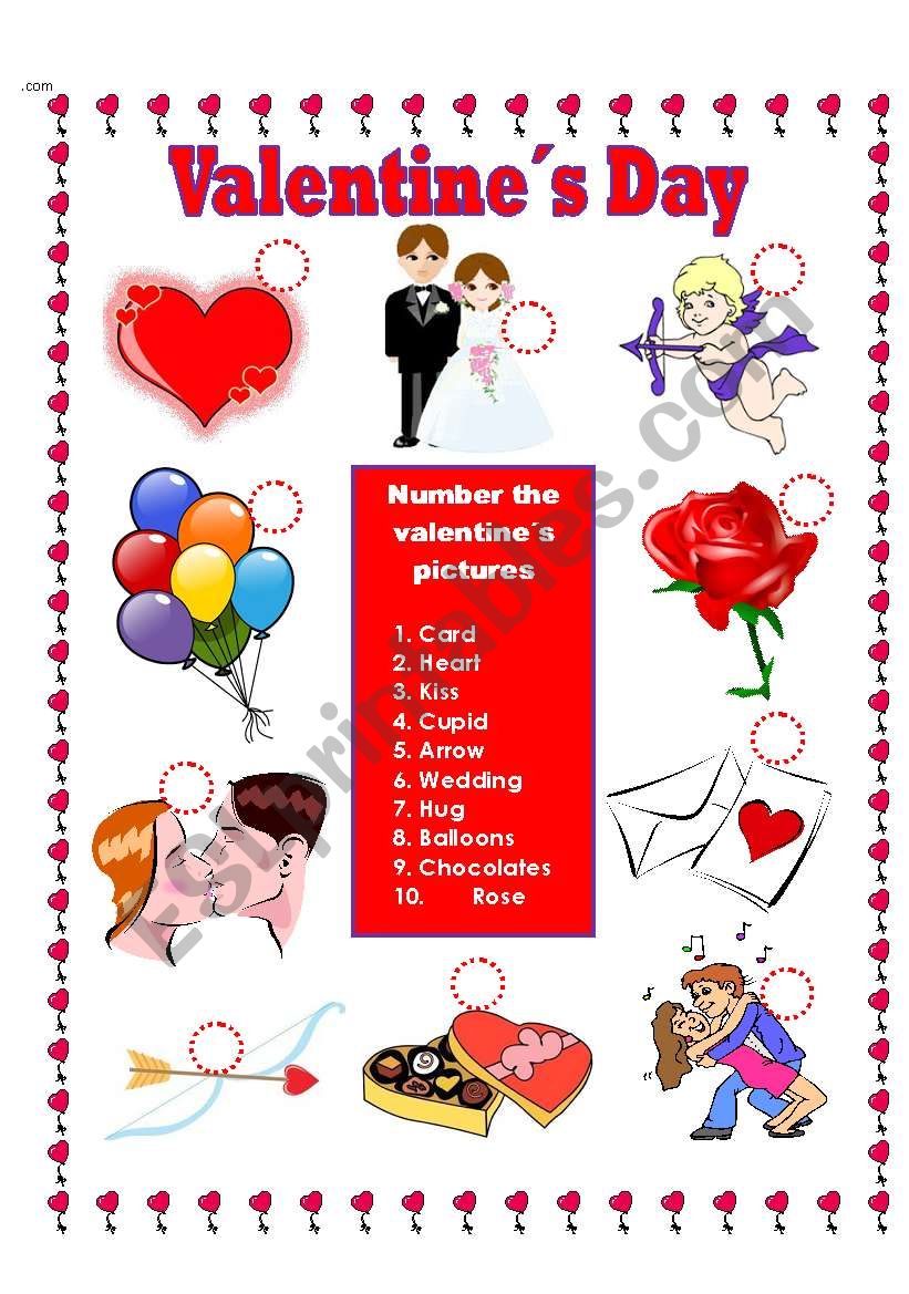 Valentine`s Day - ESL worksheet by lupiscasu