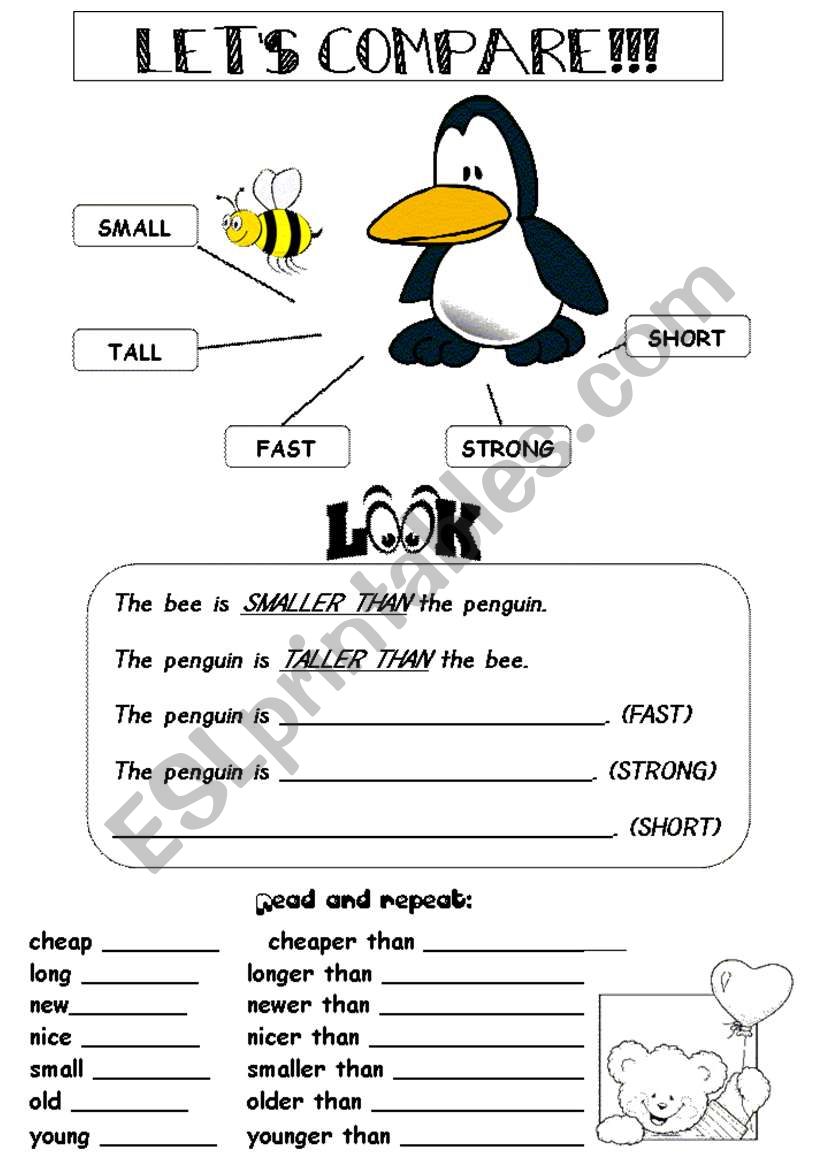 LET´S COMPARE! - ESL worksheet by Fabiola Salinas