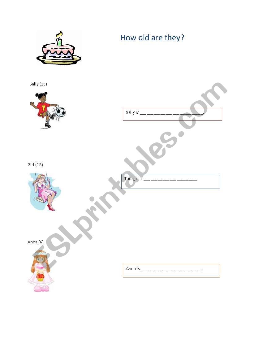 English Worksheets How Old Are You 