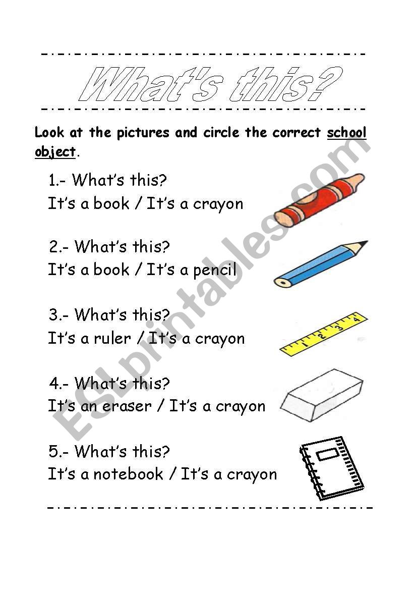 what´s this? - ESL worksheet by pkitas