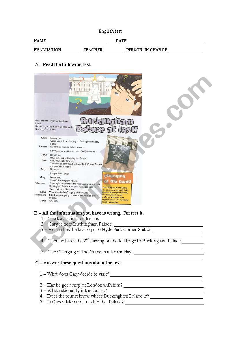 I´m lost - ESL worksheet by bird56