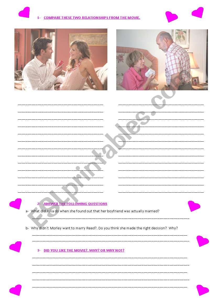 VALENTINE`S DAY. MOVIE. PART 2 - ESL worksheet by maecita