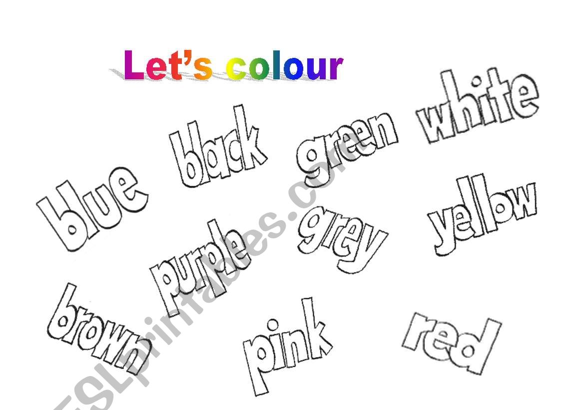 Let´s colour! - ESL worksheet by Giovana Toniolo