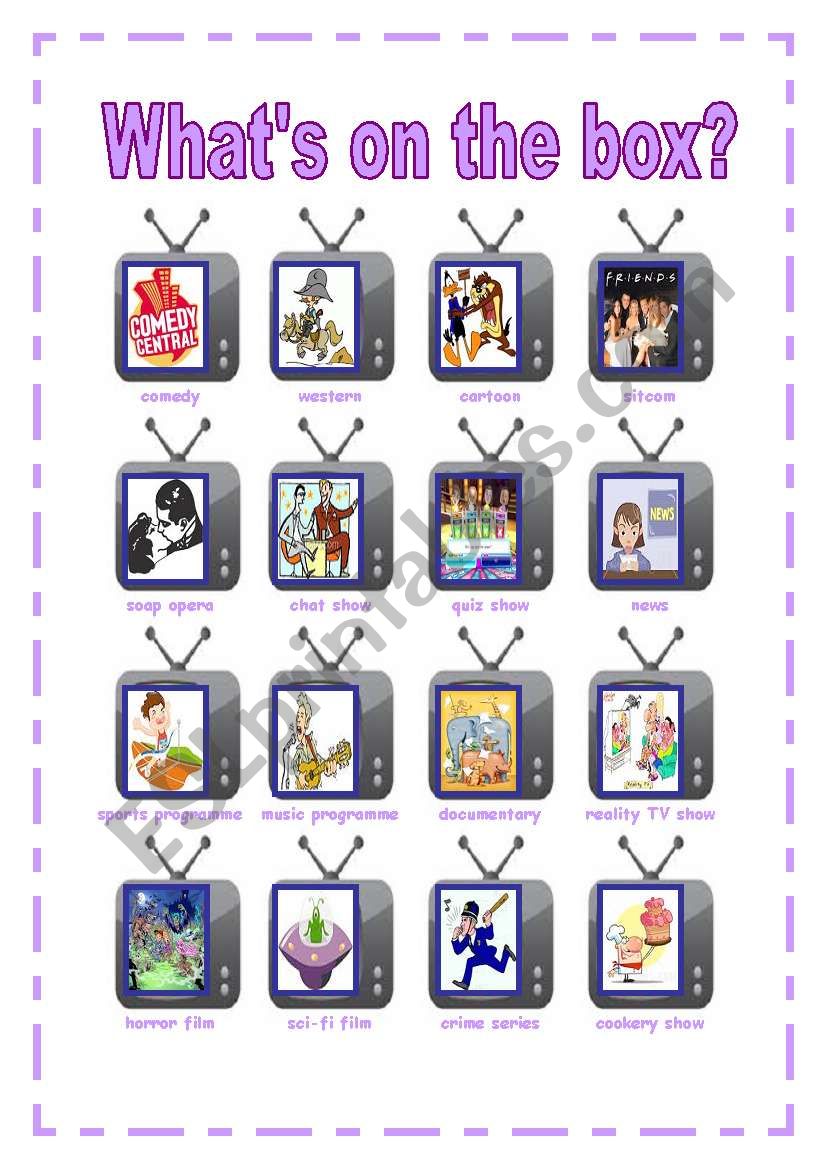 What´s on the box (2 pages) - ESL worksheet by pepelie