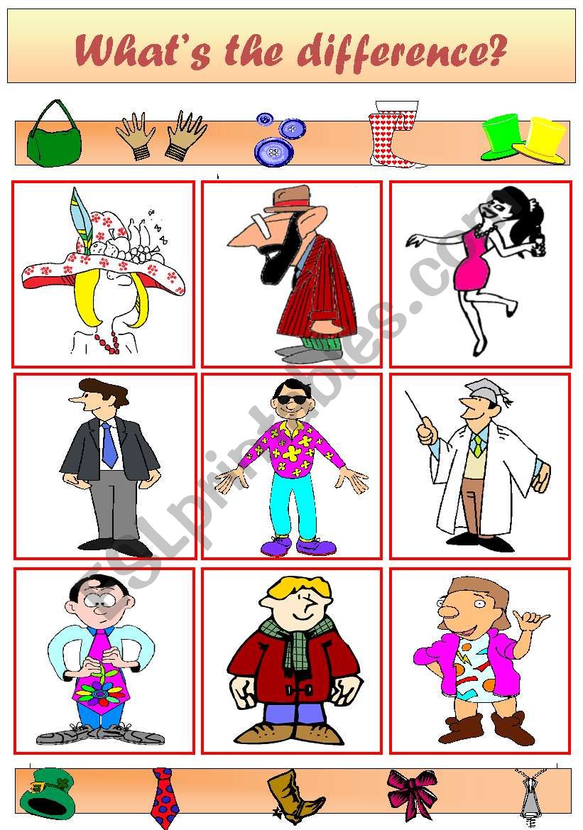 what´s the difference? - ESL worksheet by fabydan