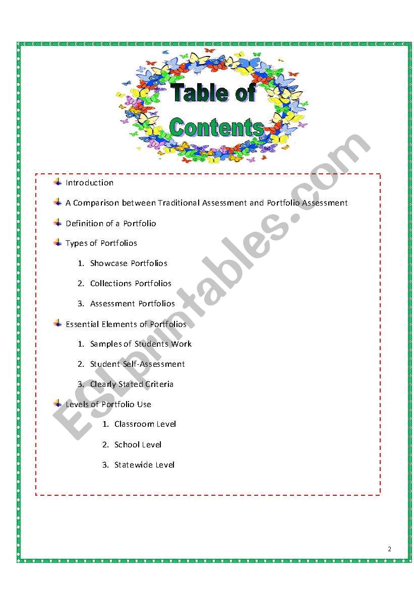 Portfolio Assessment Definition