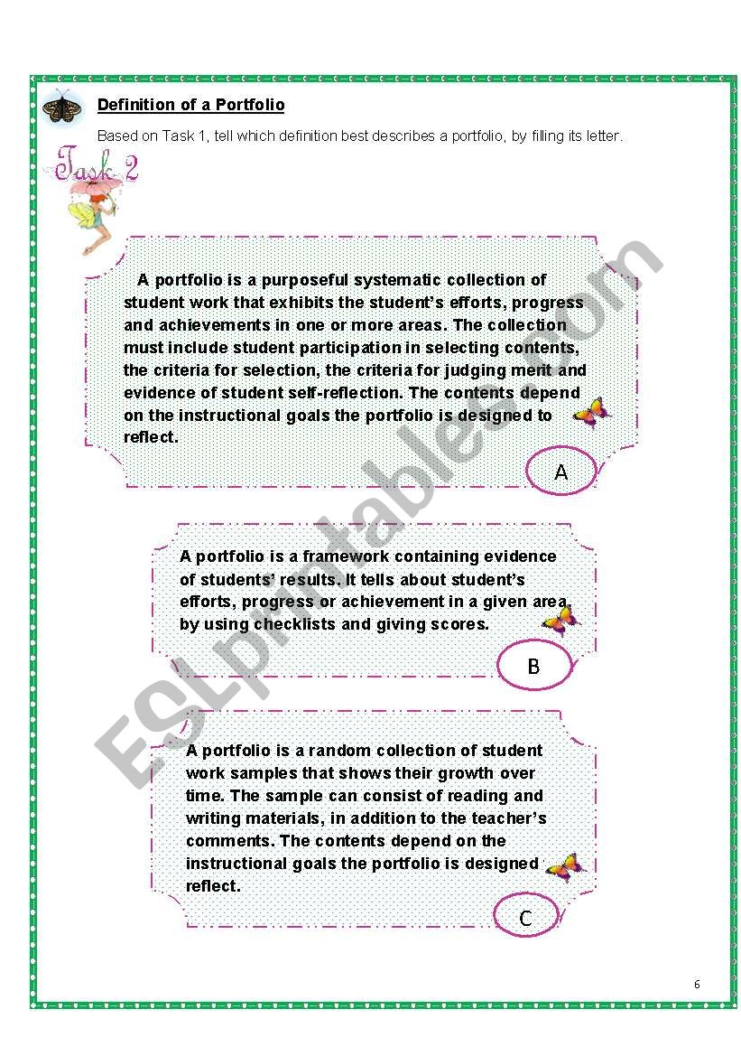 Portfolio Assessment Definition