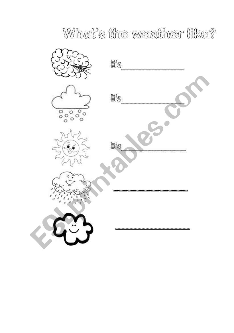What´s the weather like ? - ESL worksheet by Figueredo