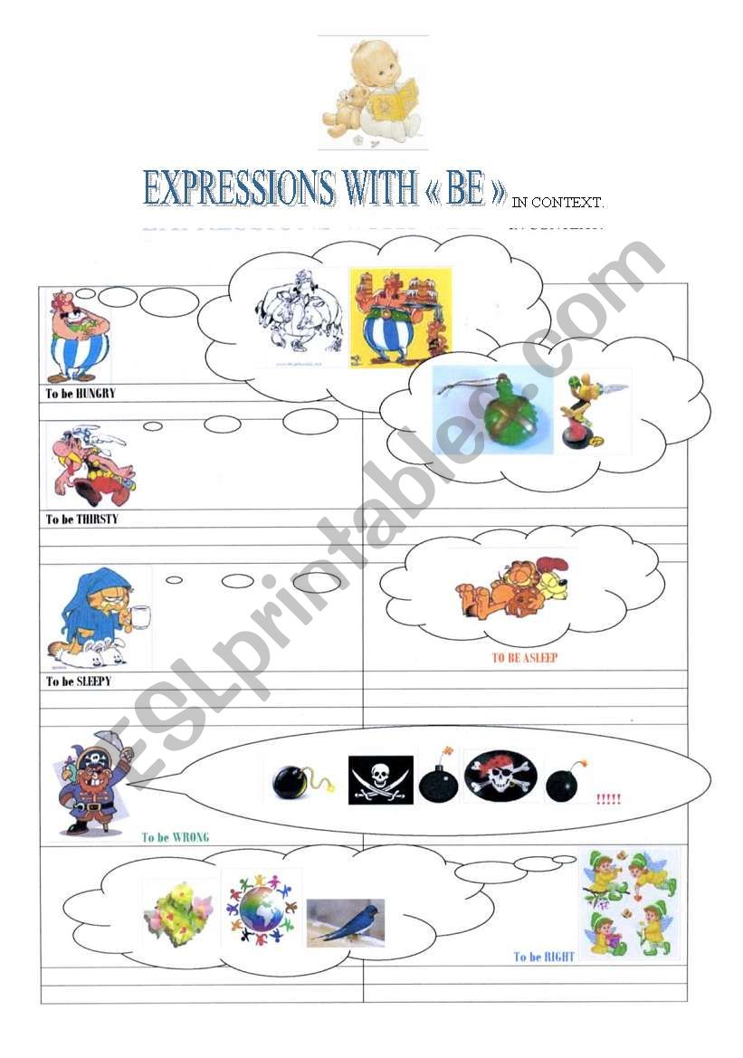 idiomatic English ´be´ expressions in context - ESL worksheet by maryse ...
