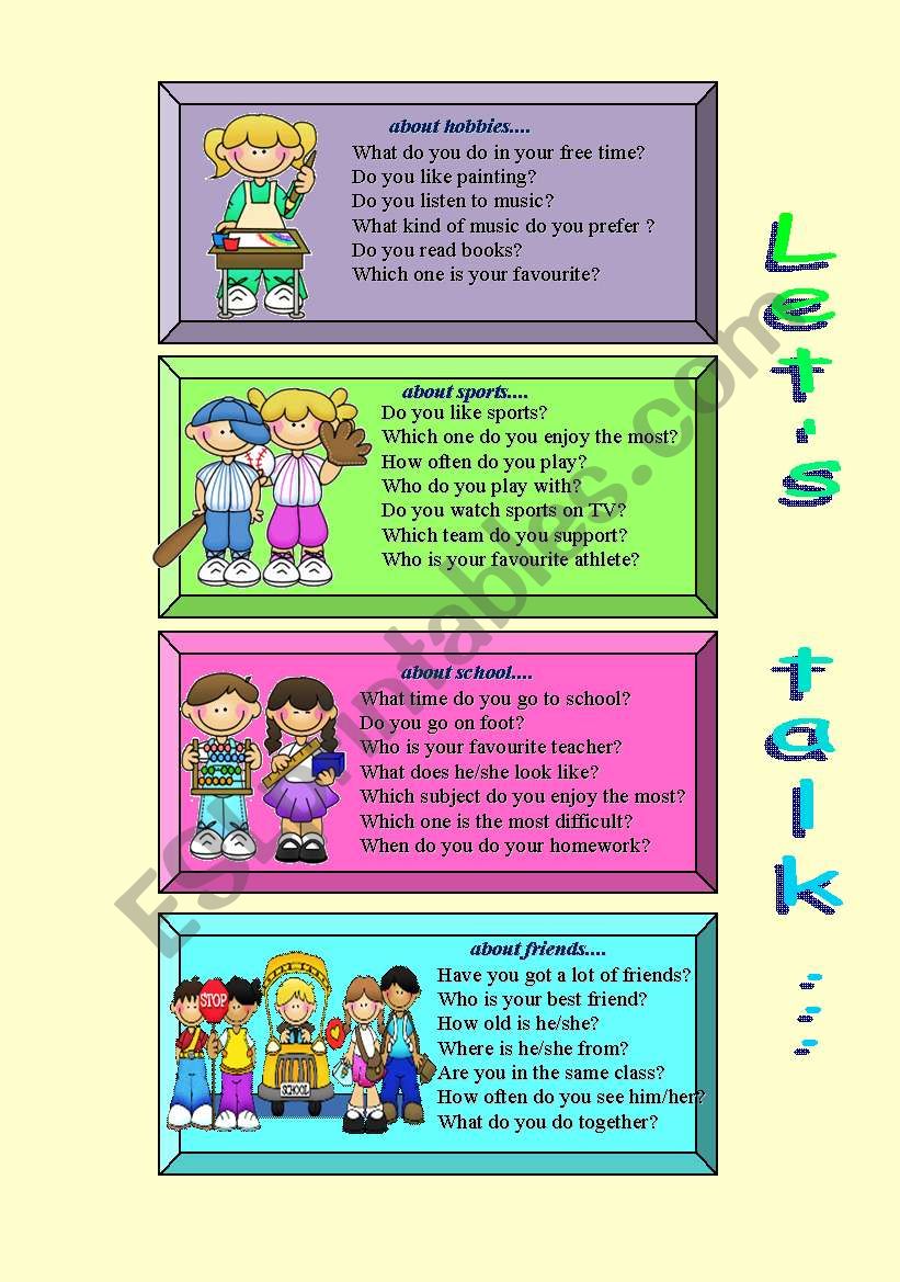 LetÂ´s talk - ESL worksheet by koufetaki