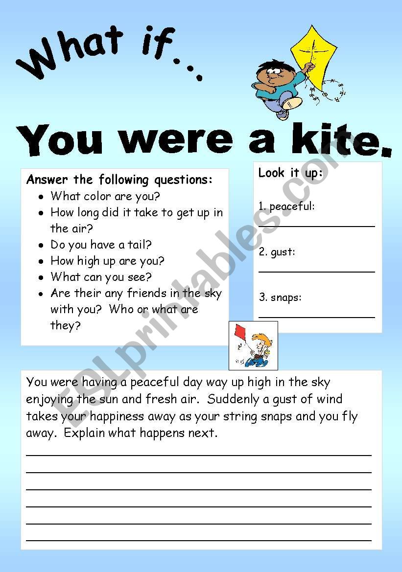 What if Series 13 (object series): What if… You were a kite. - ESL ...