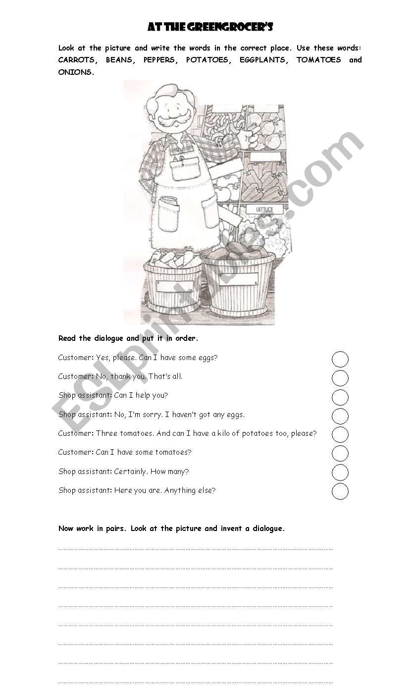 At the greencgrocer´s - ESL worksheet by alecitawde