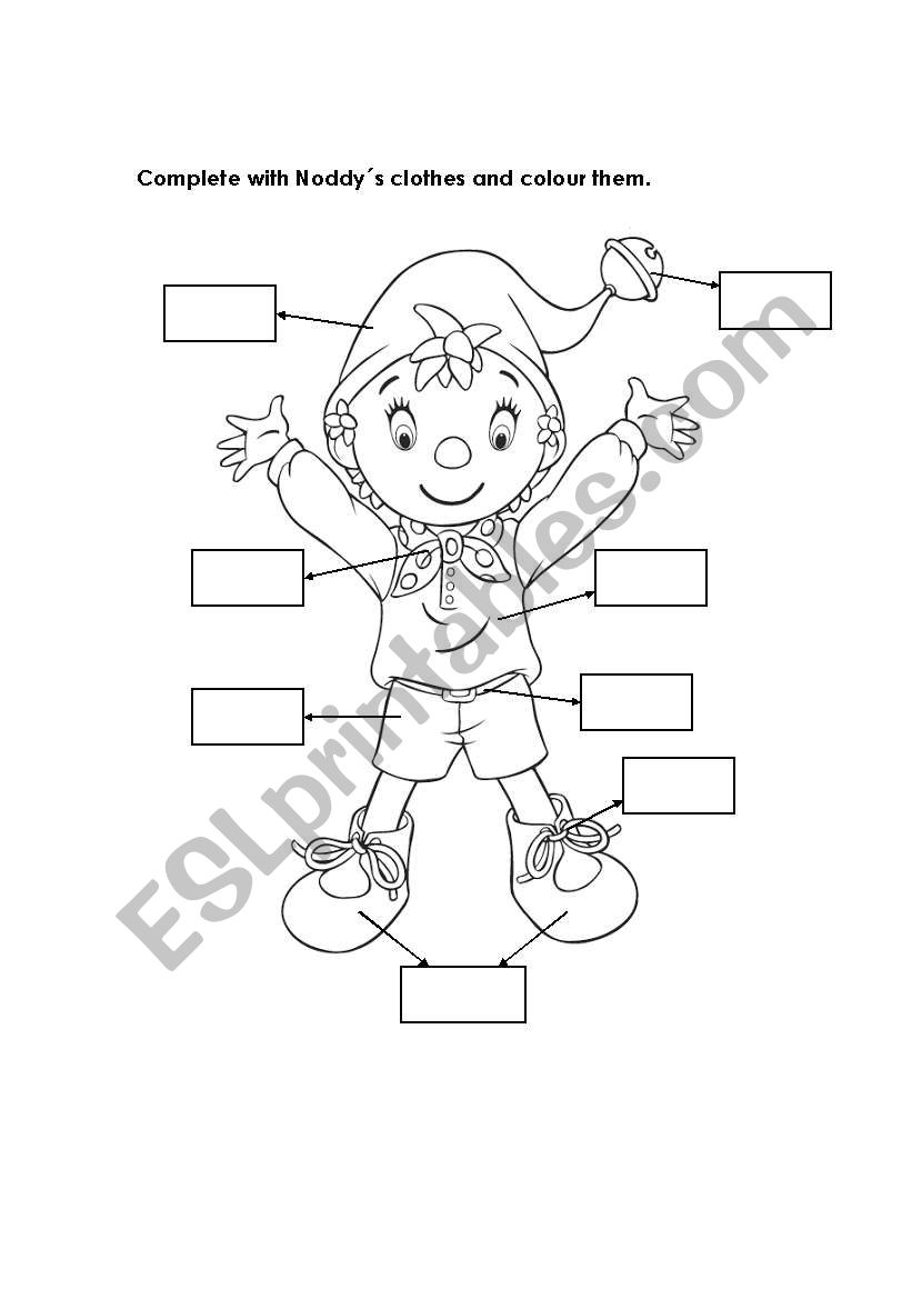 Noddy´s clothes - ESL worksheet by ritona23