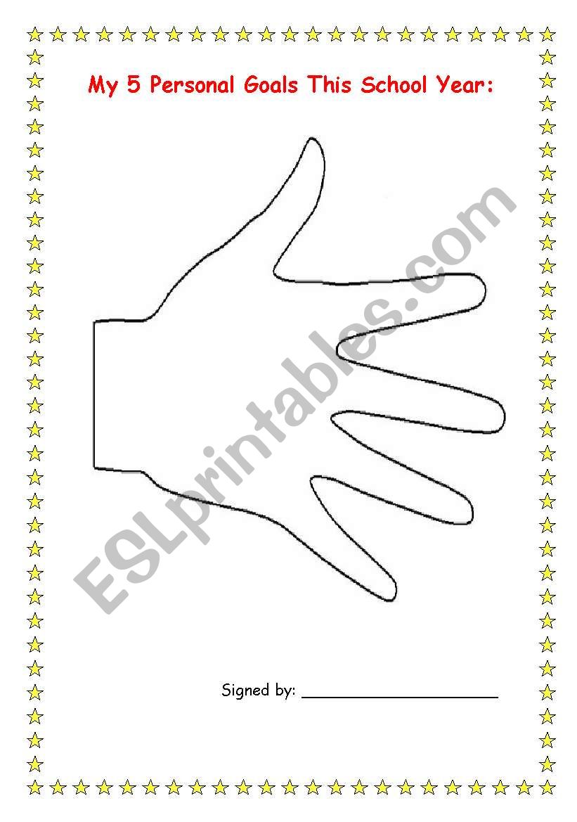 New School Year´s Goals - ESL worksheet by liati