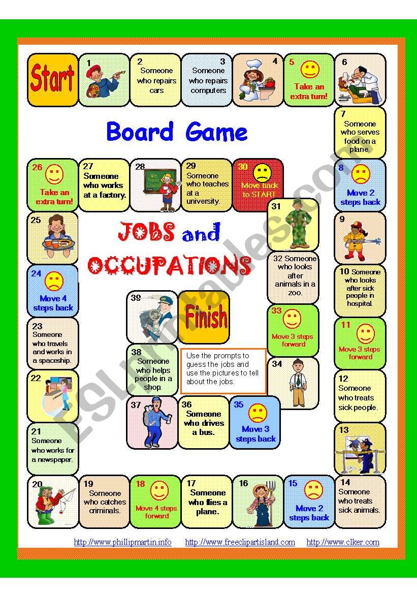 JOBS And Occupations Board Game 4 5 Instructions Key Fully