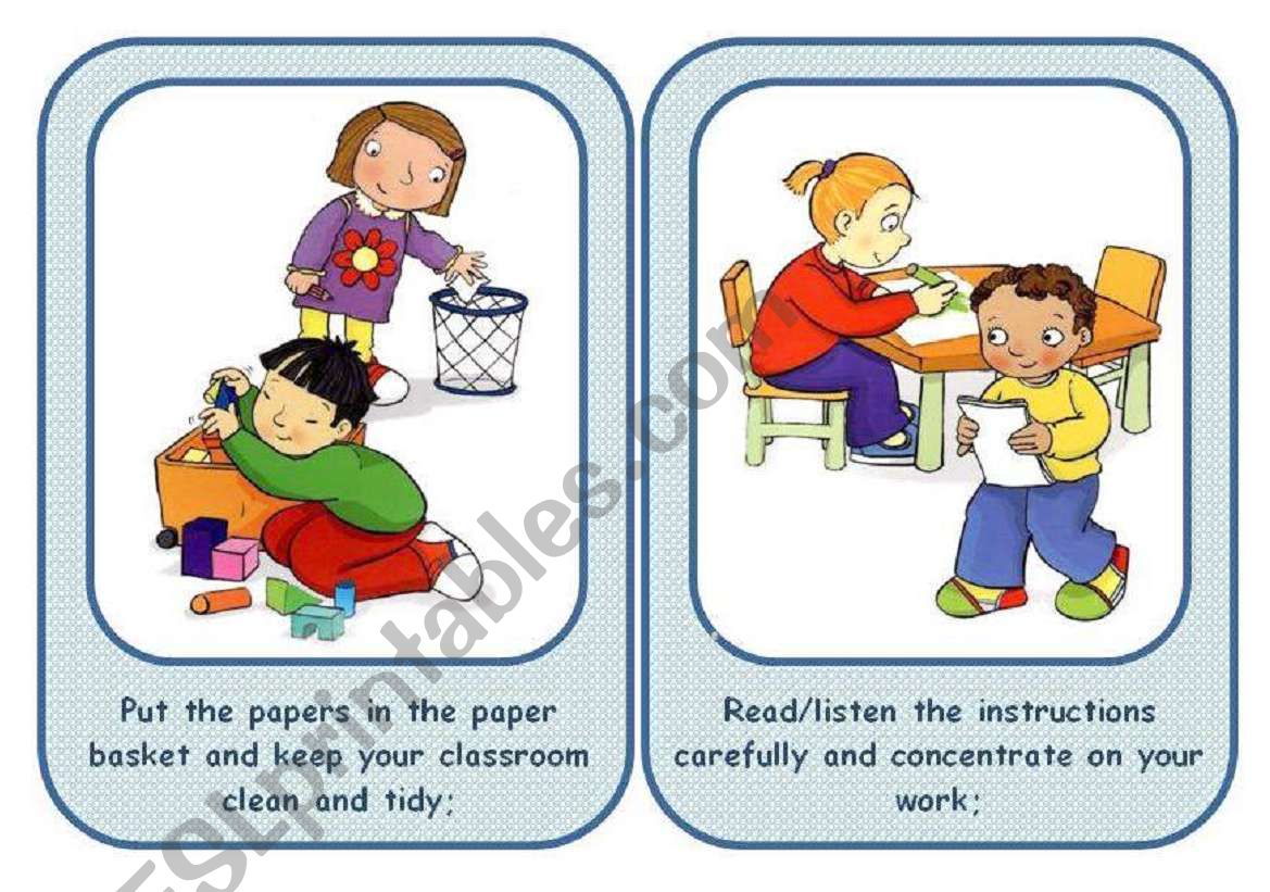 Classroom Rules Flashcards