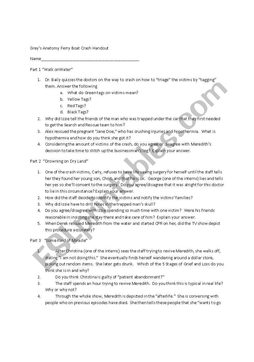 How Did The Ferry Crash In Grey S Anatomy at Richard Colon blog