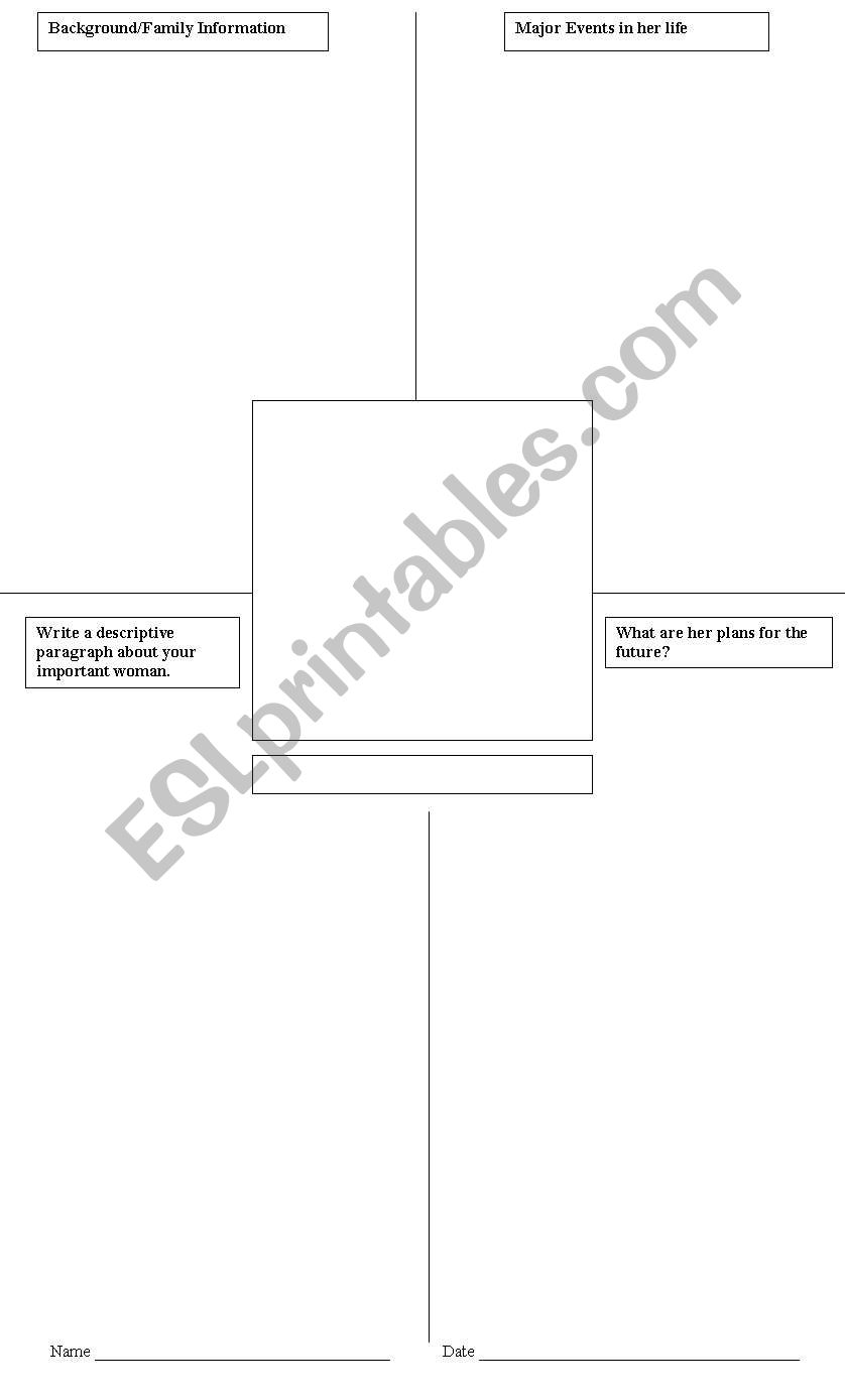 English worksheets: Women´s biography