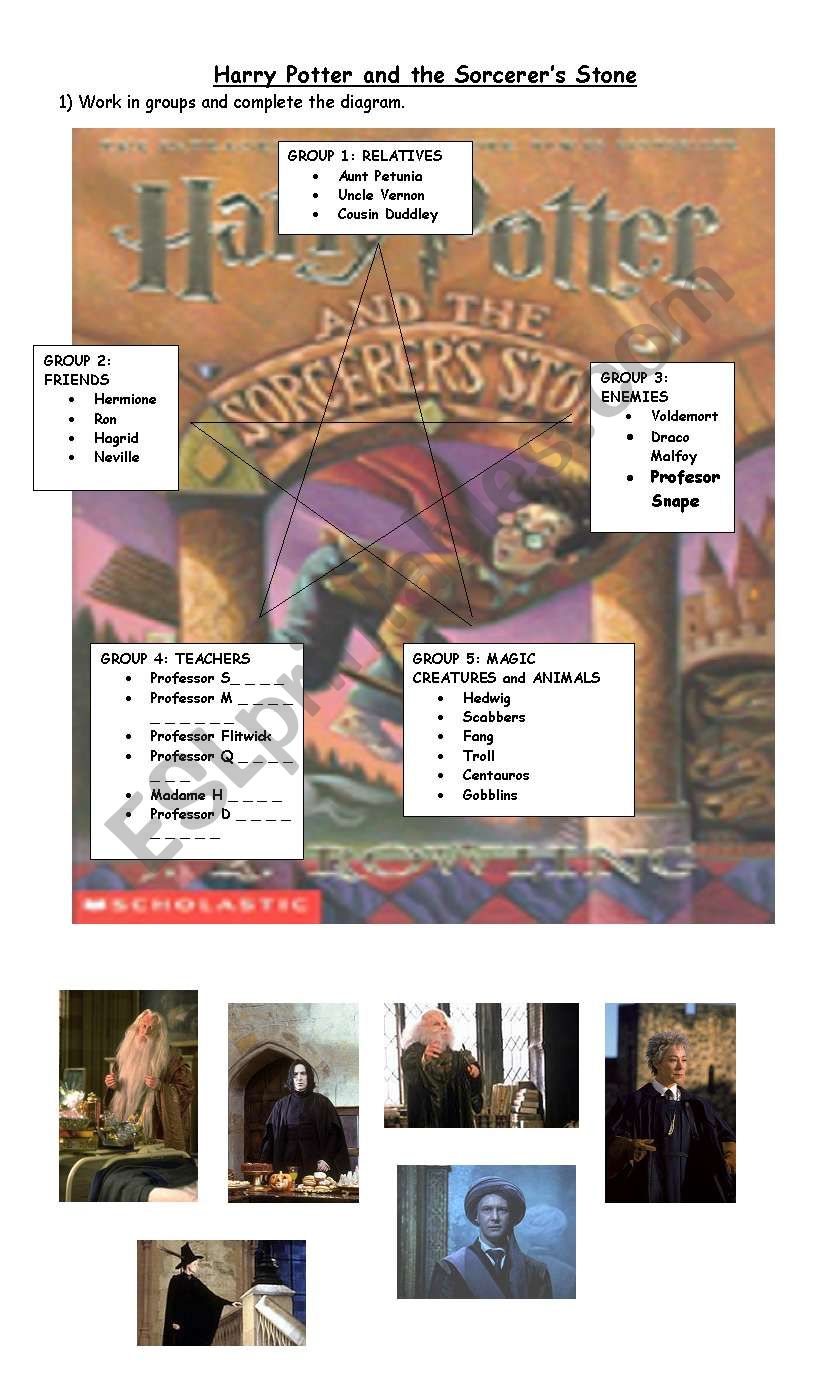 Harry potter and the Sorcerer´s Stone - ESL worksheet by Eugeniadelapaz