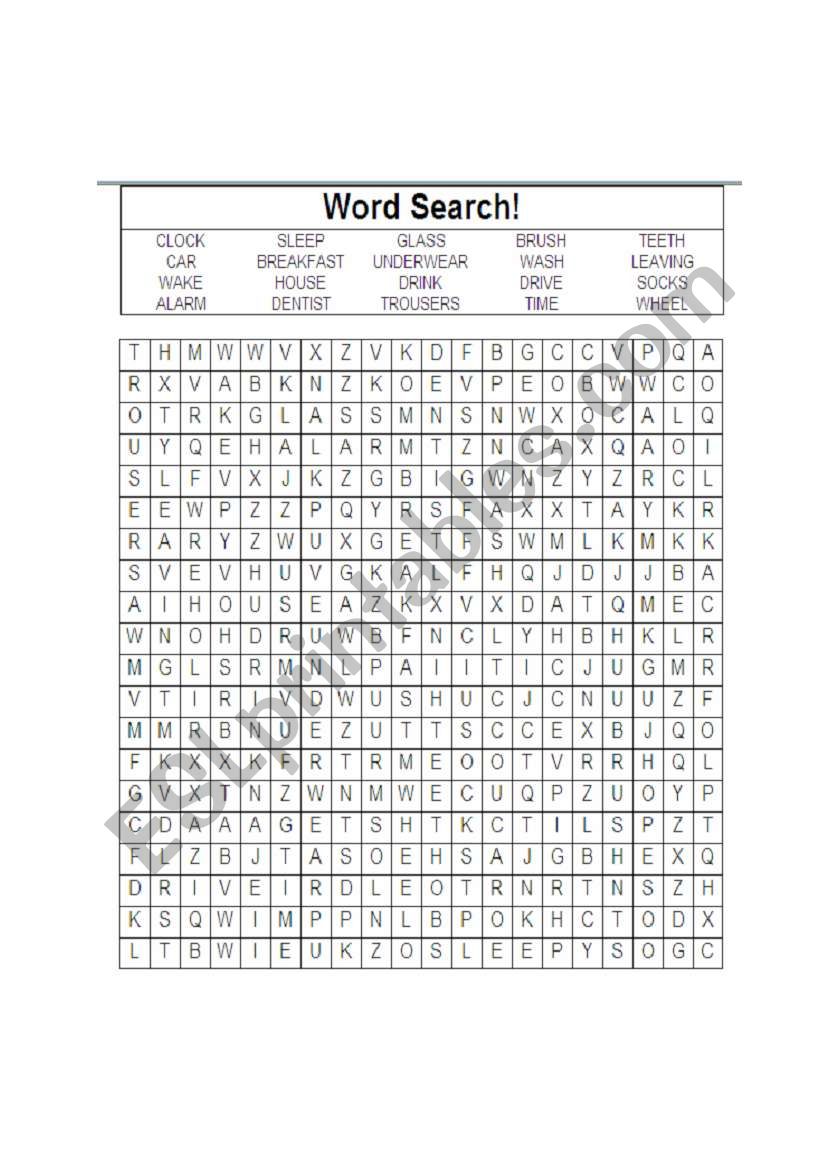 English worksheets: Word search (to go with ´Mr Bean visits the dentist ...