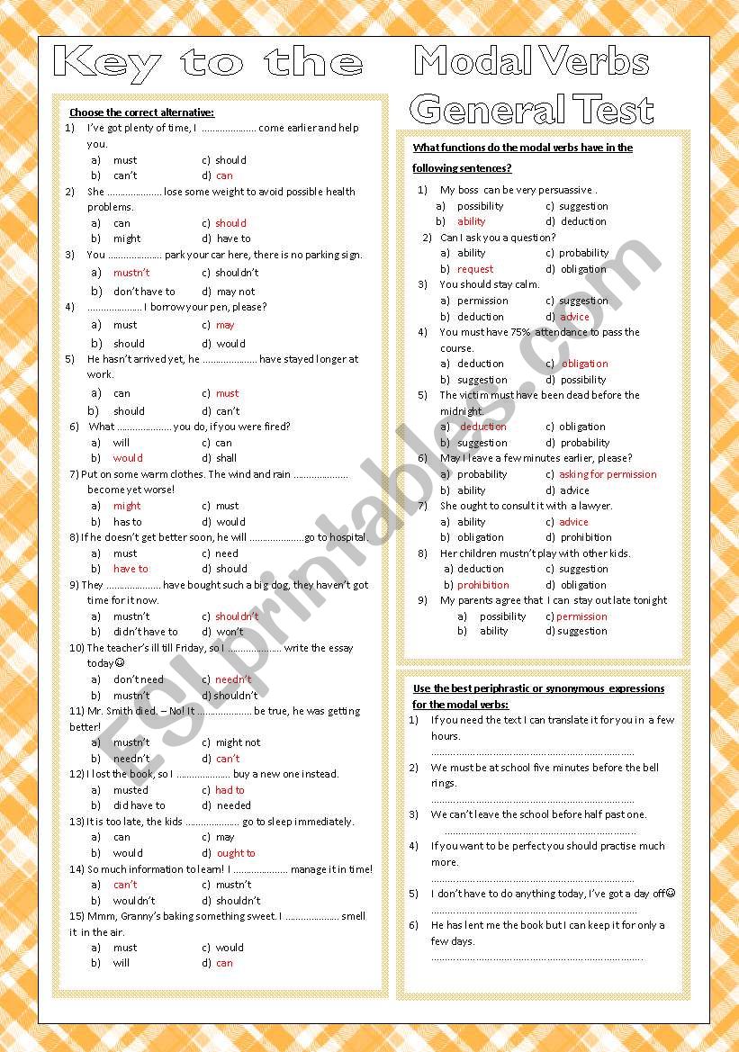 Conversation Questions With Modal Verbs ESL Worksheet By, 47% OFF