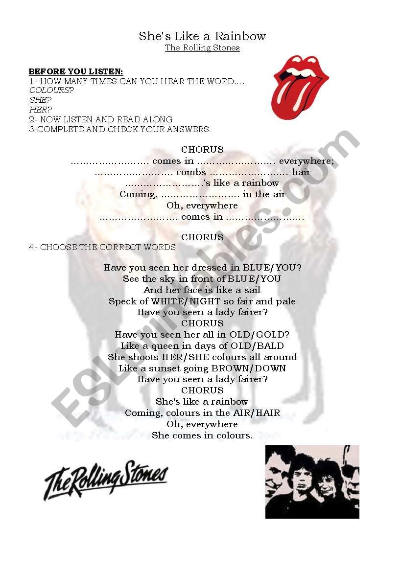 She's Like A Rainbow Rolling Stones Lyrics Online | www.farmhouse ...