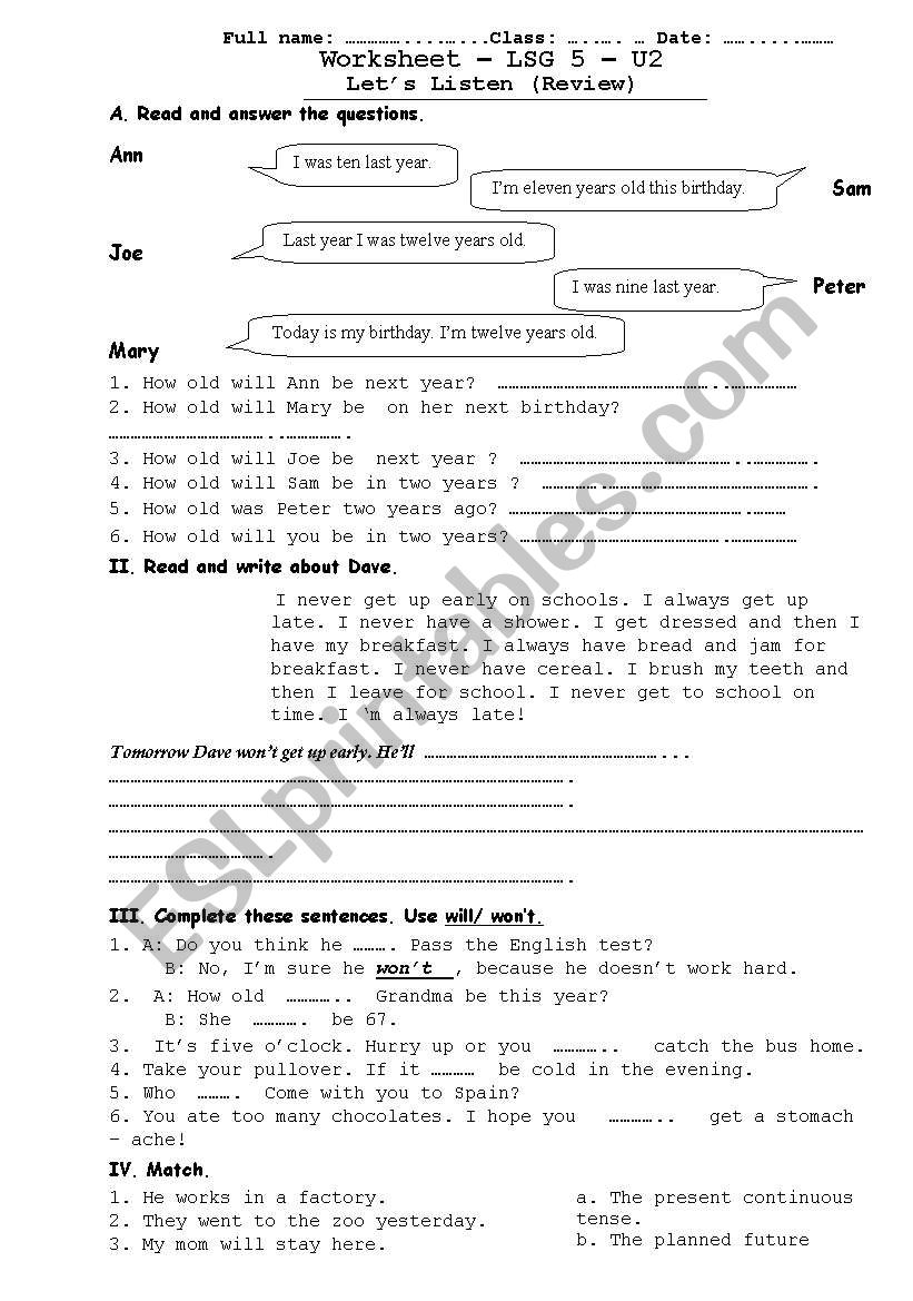 let´s go test - ESL worksheet by cothom