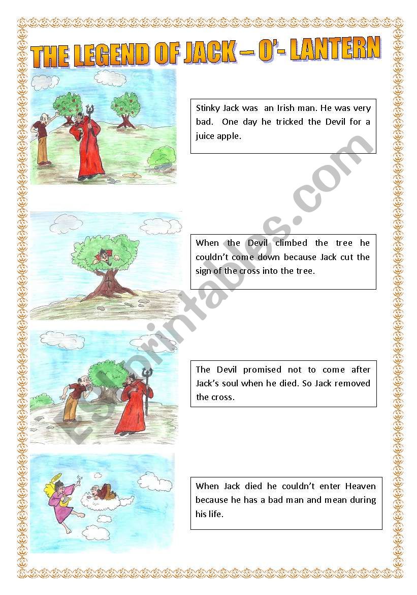 The Legend of Jack O´ Lantern - ESL worksheet by pallino