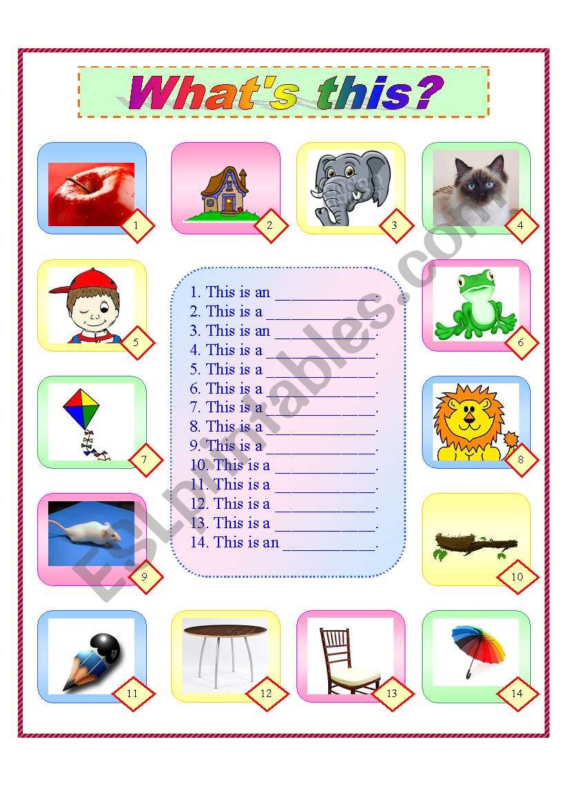 WhatÂ´s this? - ESL worksheet by dibra001