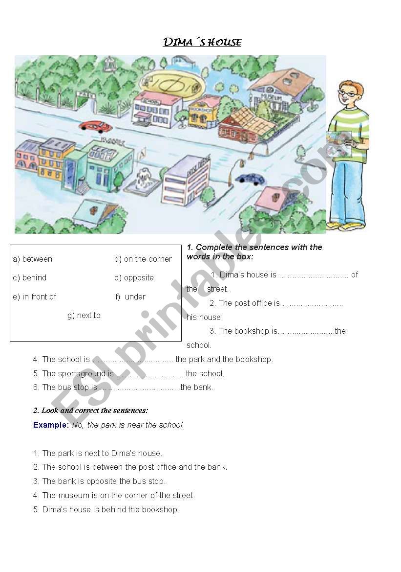 Dima´s house - ESL worksheet by evare