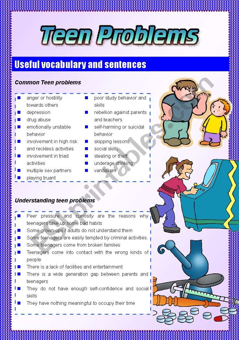Printable Problem Solving Worksheets For Teens
