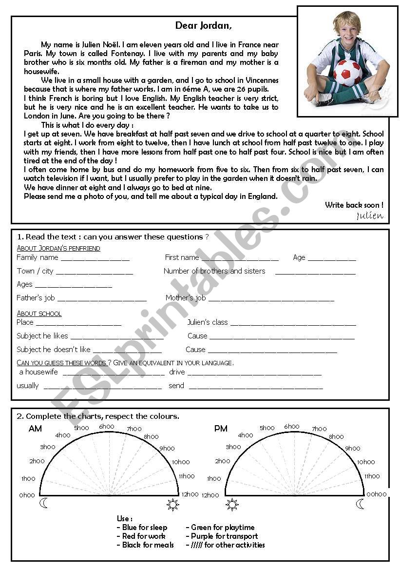 My Penpal´s letter - ESL worksheet by Isabelle74