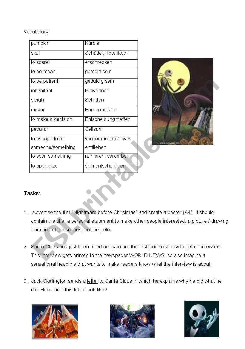 Jack Skellington Santa Schlitten