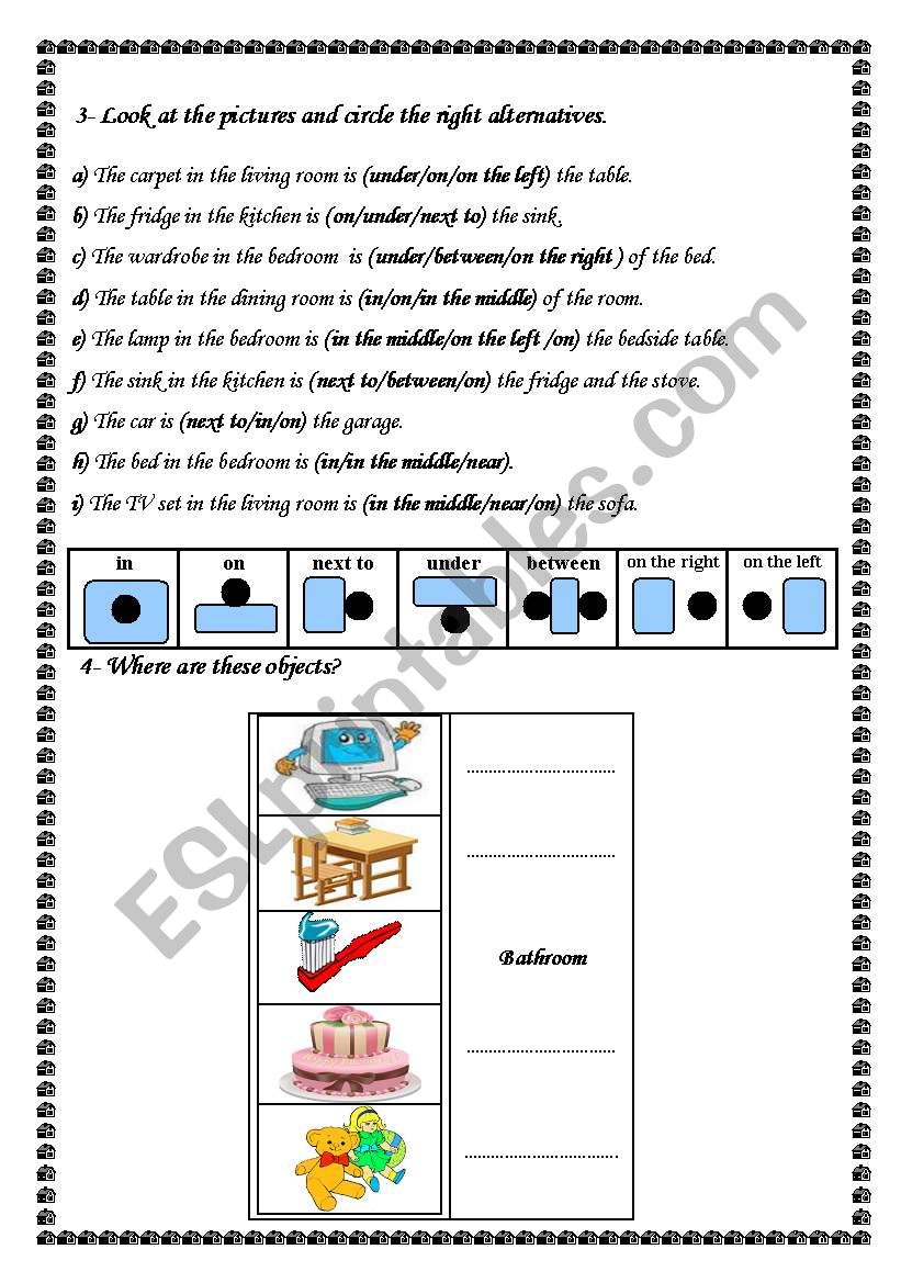 Aly´s house - ESL worksheet by noussaangel