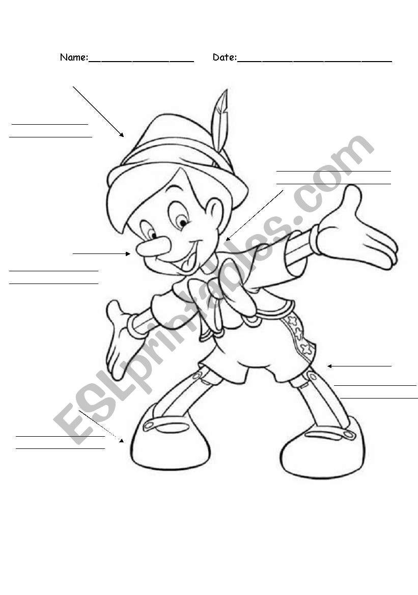 Parts Of The Body ESL Worksheet By Nat24