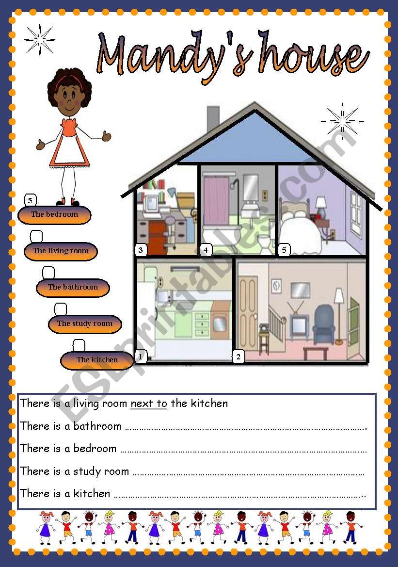 Mandy´s house - ESL worksheet by bea1901