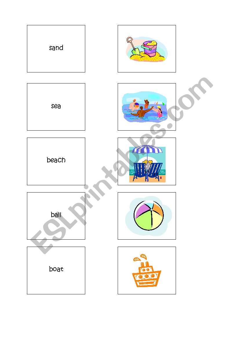 English worksheets: Young Learner´s Memory Game