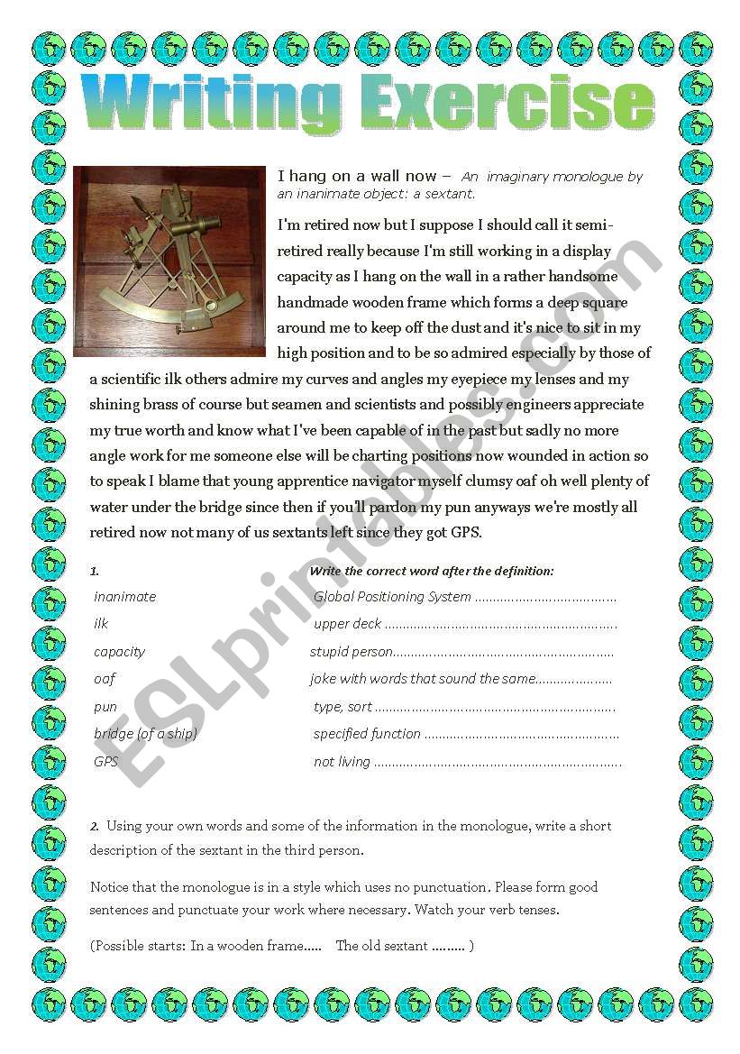 Writing Exercise ESL Worksheet By Apodo