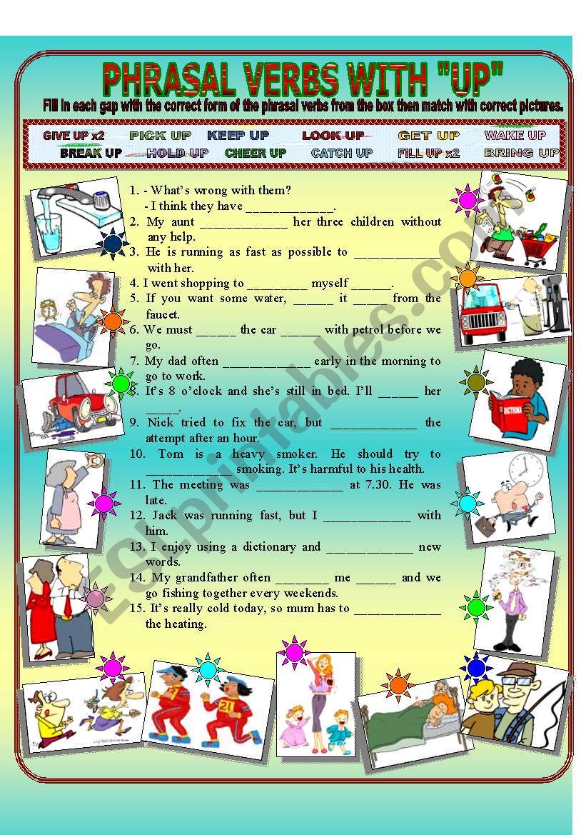 PHRASAL VERBS WITH ´UP´ - ESL worksheet by phandung16