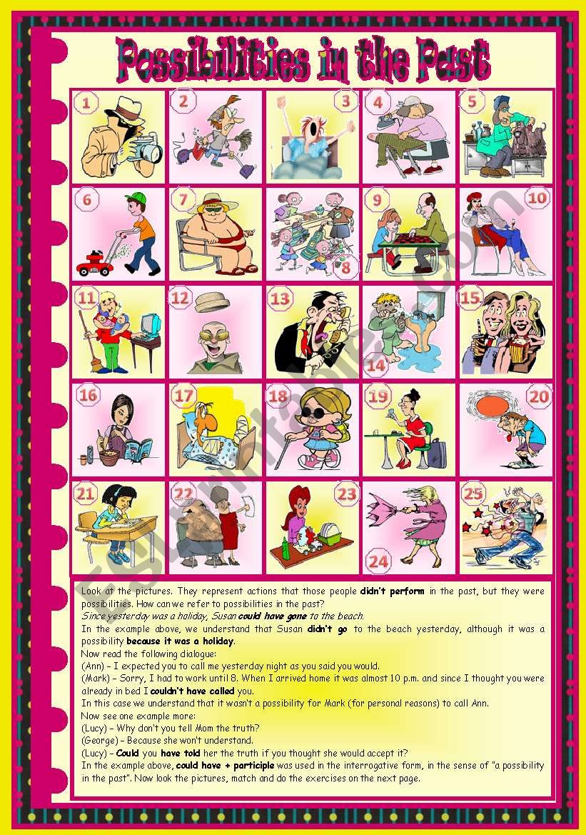 Possibilities in the past: could have + participle • explanation ...