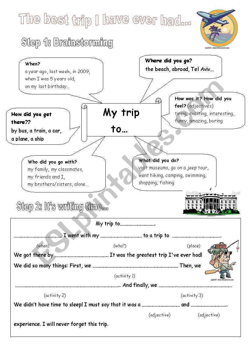 Describing A Trip ESL Worksheet By Amir