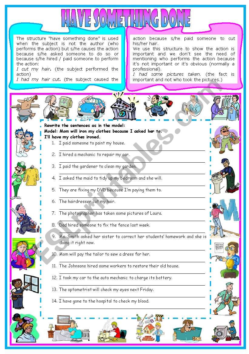 Causative: Have something done • explanation • examples • written ...