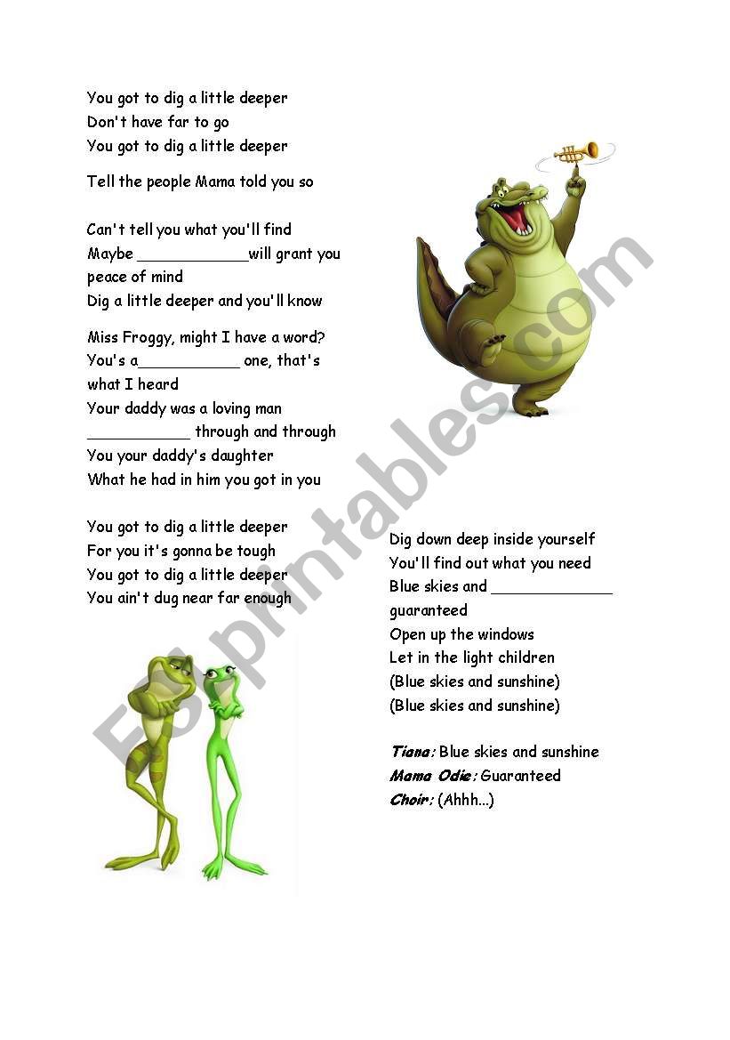 Princess And The Frog Dig A Little Deeper